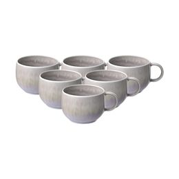 Espressotasse "Espressotassen Perlemor Sand 60 ml 6er Set beige", beige, 6 tlg., Porzellan, LIKE. BY VILLEROY & BOCH, Trinkgef&auml;&szlig;e, Espressotasse