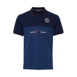 Poloshirt FQ1924 "Poloshirt FQReynir", Herren, Gr. L, blau (estate blau), Obermaterial: 87% Baumwolle CO. 8% Viskose CV. 5% Elasthan EL., Shirts