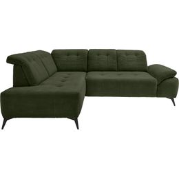 Ecksofa Home Affaire "Fiore", moosgr&uuml;n, B:272cm, 100% Polyester, Sofas, Ecksofa