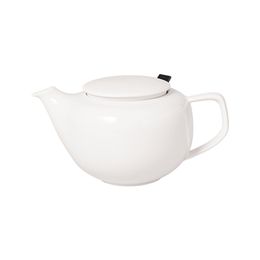 Villeroy & Boch Teekanne VILLEROY & BOCH "Teekanne mit Deckel & Filter Afina 420 ml wei&szlig;", wei&szlig;, Kannen