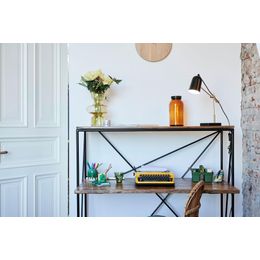 Sekret&auml;r Sit "T-NEST SHELF OFFICE LOW", schwarz (schwarz, natur), B:120cm H:120cm, Sekret&auml;re, Sekret&auml;r, mittelhohes, offenes Sekret&auml;rregal, aus Mangoholz und Metall