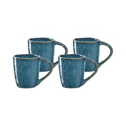 Espressotasse Leonardo "Espressotassen Matera 90 ml 4er Set", blau, Keramik, Trinkgef&auml;&szlig;e, Espressotasse