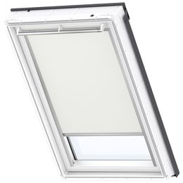 Verdunklungsrollo Velux "DKL S08 1085S", beige (hellbeige), S08, Aluminium, Polyester, Rollos, Verdunklungsrollo, alufarbene F&uuml;hrungsschienen & Griffleiste