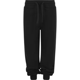 Jogginghose Urban Classics "Urban Classics Boys Light Terry Basic Sweatpants", M&auml;dchen, Gr. 110/116, Normalgr&ouml;&szlig;en, schwarz, 60% Baumwolle, 40% Polyester, unifarben, normal, Hosen Jogginghose