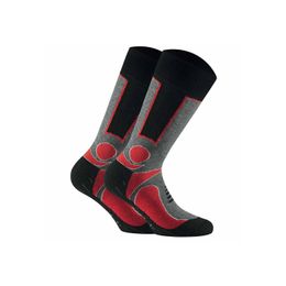 Kurzsocken Rohner Socks "Socken trekking 2-er pack 2er Pack", Herren, Gr. 35-38, rot, Obermaterial: 38% Baumwolle CO. 25% Wolle mw. 25% Polyacryl PAN. 10% Polyamid PA. 2% Elasthan EL., Socken