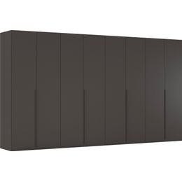 Dreht&uuml;renschrank Rauch "Kleiderschrank Schrank Garderobe W&auml;scheschrank BESTSELLER MONTCLAR", graphit, griffe graphit, B:400cm H:223cm T:60cm, Holzwerkstoff, Schr&auml;nke, Dreht&uuml;renschrank, Front in Glas/Hochglanz/Dekor/Grauspiegel in 5 Breiten MADE IN GERMANY, Topseller