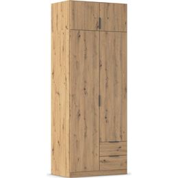 Kleiderschrank Rauch "Dreht&uuml;renschrank Schrank Garderobe Ankleide Schlafzimmer LAGOA", eiche artisan, B:91cm H:235cm T:54cm, Holzwerkstoff, Schr&auml;nke, Kleiderschrank, mit ger&auml;umigen Schubladen, optional mit Aufsatz MADE IN GERMANY