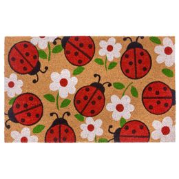 Hanse Home "Lady Beetle, T&uuml;rmatte" rechteckig 15 mm H&ouml;he Kokos, Schmutzfangmatte, Outdoor, Rutschfest, Innen, Kokosmatte, Flur
