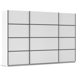 Kleiderschrank Rauch "Schwebet&uuml;renschrank OTTO&acute;s Choice Garderobe Schrank TOP ANGEBOT Avola", wei&szlig; (alpinwei&szlig;, leisten graumetallic), B:315cm H:210cm T:62cm, Holzwerkstoff, Schr&auml;nke, Kleiderschrank, mit eleganten Zierleisten in Chrom, Schwarz oder Wei&szlig; MADE IN GERMANY