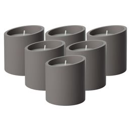 Villeroy & Boch Duftkerze VILLEROY & BOCH "Duftkerzen Fantasy New Moon Home &oslash; 8,6 x 9,1 cm 6er Set taupe", grau (taupe), 6 tlg., Kerzen