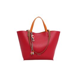 Shopper Tamaris "Shopper TAS Keshia", Damen, Gr. B/H/T: 48cm x 30cm x 12cm 0, pink (pink 670), Polyurethan, Taschen Shopper