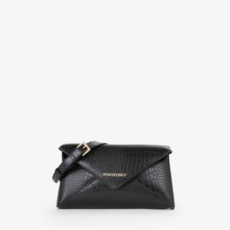 Valentino Handbags Umh&auml;ngetasche VALENTINO BAGS "EMERA", Damen, Gr. B/H/T: 27,5cm x 16cm x 2,5cm, nero, Lederimitat, Taschen Umh&auml;ngetasche, Clutch, Brief, Handtasche mit Zierketten Umh&auml;ngeriemen