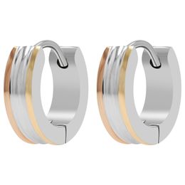 Adelia&acute;s Paar Creolen ADELIA&acute;S "Damen Ohrringe &ndash; Creole aus Edelstahl", Damen, Gr. Damen, Edelstahl, silber, Ohrringe, Perfekt als Geschenk zum Jubil&auml;um