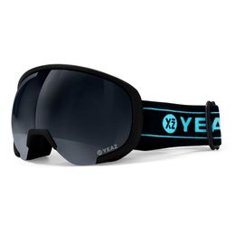 Skibrille YEAZ "Ski- und Snowboard-Brille schwarz/matt schwarz BLACK RUN", schwarz, Sportbrillen