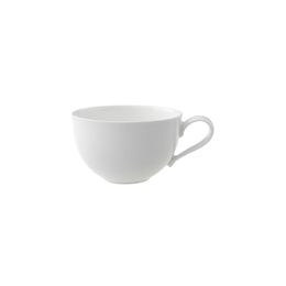 Villeroy & Boch Tasse VILLEROY & BOCH "Cappuccinotasse New Cottage Basic 290 ml wei&szlig;", wei&szlig;, Porzellan, Trinkgef&auml;&szlig;e, Tasse