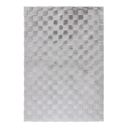 Teppich Kayoom "Botany 625", silber, B:80cm H:18mm L:150cm, Polyester, Teppiche, Teppich, weicher kuscheliger Kurzflor, Fellhaptik, alle R&auml;ume, viele Farben