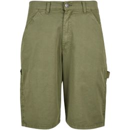 Stoffhose Urban Classics "Urban Classics Herren Carpenter Shorts", Herren, Gr. 30, Normalgr&ouml;&szlig;en, newolive, 100% Baumwolle, unifarben, relaxed fit, Hosen Stoffhose
