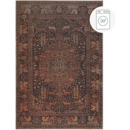 Teppich FLAIR RUGS "Nico", rot, B:115cm H:4mm L:170cm, Kunstfaser, Teppiche, Teppich, Waschbarer Traditioneller Teppich