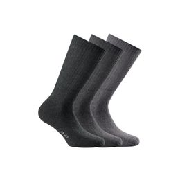 Kurzsocken Rohner Socks "Socken sport 3-er pack 3er Pack", Herren, Gr. 39-42, bunt (hellgrau, grau, dunkelgrau), Obermaterial: 75% Baumwolle CO. 23% Polyamid PA. 2% Elasthan EL., Socken