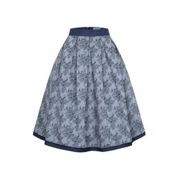 N&uuml;bler Dirndl N&Uuml;BLER "Trachtenrock Leni", Damen, Gr. 38, EURO, blau, Obermaterial: 100% Viskose CV., Kleider