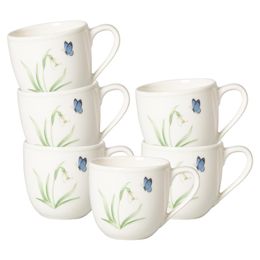 Villeroy & Boch Espressotasse VILLEROY & BOCH "Mokka- / Espressotassen Colourful Spring 100 ml 6er Set bunt", bunt, 6 tlg., Porzellan, Trinkgef&auml;&szlig;e, Espressotasse