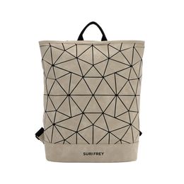 Rucksack SURI FREY "Rucksack SFY SURI Sports Jessy-Lu", Damen, Gr. B/H/T: 37cm x 40cm x 11cm, beige (beige 400), Obermaterial: 60% Polyurethan PU. 40% Polyester PES., Rucks&auml;cke Rucksack