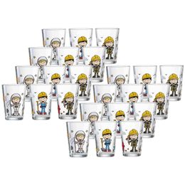 Ritzenhoff & Breker Kinderbecher RITZENHOFF & BREKER "Kindergl&auml;ser Berufe Jungen 205 ml 24er Set bunt", bunt, Glas, Trinkgef&auml;&szlig;e, Kinderbecher