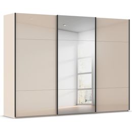 Schwebet&uuml;renschrank Rauch "Kleiderschrank Schrank Garderobe Schlafzimmerschrank CONTIDO", beige, glas beige (champagner), B:301cm H:223cm T:68cm, Holzwerkstoff, Schr&auml;nke, Schwebet&uuml;renschrank, aus hochwertigem Material in 6 Breiten 2 Griff-Farben MADE IN GERMANY