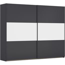 Schwebet&uuml;renschrank Rauch "Kleiderschrank Schrank Garderobe Garderobenschrank W&auml;scheschrank NEO", grau (graumetallic, alpinwei&szlig;), B:261cm H:210cm T:59cm, Holzwerkstoff, Schr&auml;nke, Schwebet&uuml;renschrank, mit gro&szlig;z&uuml;gigem Stauraum und vielf&auml;ltigen Farbkombinationen