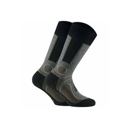Kurzsocken Rohner Socks "Socken trekking 2-er pack 2er Pack", Herren, Gr. 35-38, gr&uuml;n (khaki), Obermaterial: 38% Baumwolle CO. 25% Wolle mw. 25% Polyacryl PAN. 10% Polyamid PA. 2% Elasthan EL., Socken