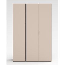 Kleiderschrank Home Affaire "RUBINO, Dreht&uuml;renschrank,Schlafzimmerschrank mit hochwertigem Alugriff", kaschmir matt lackiert, B:150cm H:223cm T:60cm, FSC-zertifizierter Holzwerkstoff, Schr&auml;nke, Kleiderschrank, Made in Italy, in Breite w&auml;hlbar, Basisausf&uuml;hrung, Zubeh&ouml;r extra