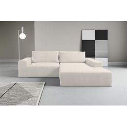 Ecksofa WERK2 "Rio, elegant & bequem, Breite 262 cm, L-Form", natur, B:262cm H:83cm T:188cm, 100% Polyester, Sofas, Ecksofa, Puristisches Design mit maximalem Komfort