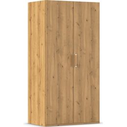 Dreht&uuml;renschrank Rauch "Kleiderschrank Schrank Garderobe Schlafzimmerschrank EVELYN", braun (asteiche), B:101cm H:197cm T:60cm, Holzwerkstoff, Schr&auml;nke, Dreht&uuml;renschrank, in elegantem Stil, viel Stauraum 4 Breiten und 2 H&ouml;hen MADE IN GERMANY
