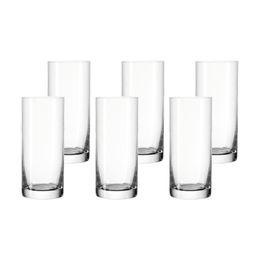 Glas Leonardo "Trinkgl&auml;ser Easy+ 380 ml 6er Set transparent", bunt (transparent), Glas, Trinkgef&auml;&szlig;e, GlaeserSet Trinkglas