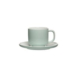 Ritzenhoff & Breker Tasse RITZENHOFF & BREKER "Kaffeetasse mit Untertasse Jasper 240 ml", gr&uuml;n (mint), 2 tlg., Keramik, Trinkgef&auml;&szlig;e, Tasse