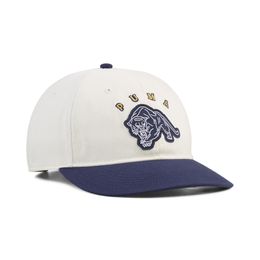 Flex Cap Puma "Vintage Low Curve Cap Erwachsene", Gr. onesize, blau (warm wei&szlig;), Futter Vorderteil: 100% Baumwolle, unifarben, Caps