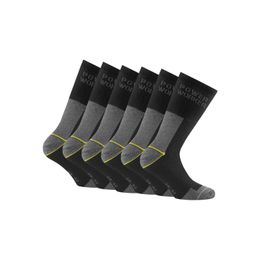 Kurzsocken Rohner Socks "Socken Power Worker Wilmax 3er Pack 6er Pack", Herren, Gr. 35-38, schwarz (schwarz, grau), Obermaterial: 64% Baumwolle CO. 27% Polyester PES. 9% Polyamid PA., Socken