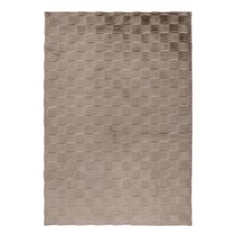 Teppich Kayoom "Botany 625", taupe, B:120cm H:18mm L:170cm, Polyester, Teppiche, Teppich, weicher kuscheliger Kurzflor, Fellhaptik, alle R&auml;ume, viele Farben