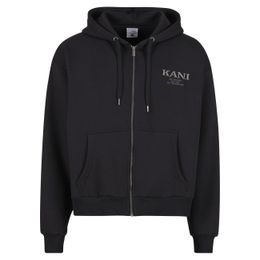 Kapuzenpullover Karl Kani "Karl Kani Karl Kani Retro Rhinestone Boxy Full Zip Hoodie", Herren, Gr. L, schwarz, 80% Baumwolle, 20% Polyester, mehrfarbig, normal, ohne Ausschnitt, Pullover Kapuzenpullover