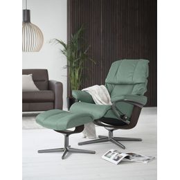 stressless "Reno" Set, Relaxsessel mit Hocker, mit Hocker, mit Cross Base, Gr&ouml;&szlig;e S, M & L, Holzakzent Wenge