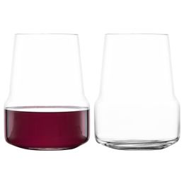 Rotweinglas ZWIESEL GLAS "Rotwein Tumbler Level 2er Set transparent", bunt (transparent), 2 tlg., Glas, Trinkgef&auml;&szlig;e, Rotweinglas