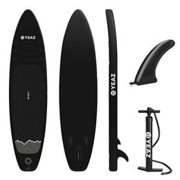 Inflatable SUP-Board YEAZ "SUP Board NELIO - EXOTRACE -", schwarz, Wassersportboards