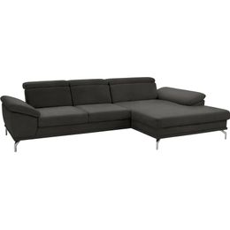 Sit & More Ecksofa SIT & MORE "Scorpio L-Form", grau (anthrazit), B:311cm H:85cm T:181cm, Sofas, Ecksofa, inklusive Sitztiefenverstellung, wahlweise mit Kopfverstellung