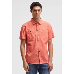 Kurzarmhemd CAMP DAVID, Herren, Gr. 3XL, Normalgr&ouml;&szlig;en, wild salmon, Web, Material: 100% Baumwolle, Strukturmuster, regular fit normal, gerader Abschluss, Hemden, mit Brusttaschen