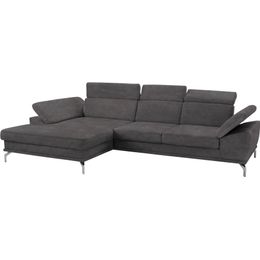 Sit & More Ecksofa SIT & MORE "Scorpio L-Form", grau (anthrazit), B:311cm H:85cm T:181cm, Sofas, Ecksofa, inklusive Sitztiefenverstellung, wahlweise mit Kopfverstellung