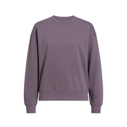 Sweater Urban Classics "Urban Classics Damen Ladies Oversized Light Terry Crewneck", Damen, Gr. L, lila (fadedlila), 70% Baumwolle, 30% Polyester, unifarben, Rundhals, Sweatshirts Sweater