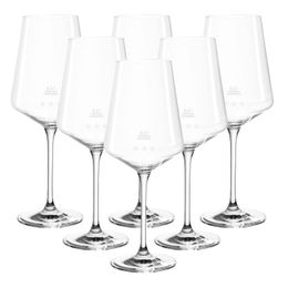 Wei&szlig;weinglas Leonardo "Wei&szlig;weingl&auml;ser geeicht Puccini Gastro-Edition 0,2 l 6er Set transparent", bunt (transparent), Glas, Trinkgef&auml;&szlig;e, Wei&szlig;weinglas