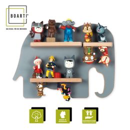 Wandregal BOARTI "Regal Elefant Kinder Toniebox Tonies Figuren", grau, B/H/T: 33cm x 5cm, Regale, Wandregal