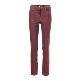 Regular-fit-Jeans GOLDNER "Kurzgr&ouml;&szlig;e Damen Jeans Slim Fit LOUISA, Stretch", Damen, Gr. 19, K-Gr, braun (rostbraun), Obermaterial: 70% Baumwolle CO. 27% Polyester PES. 3% Elasthan EL., Jeans