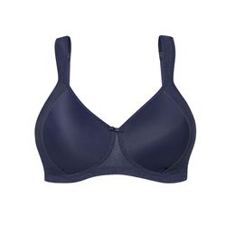 Schalen-BH SuSa "Schalen BH ohne B&uuml;gel Milano", Damen, Gr. 80, Cup D, blau (marine), Stoff, Obermaterial: 79% Polyamid PA. 13% Elasthan EL. 8% Baumwolle CO., BHs Schalen-BH